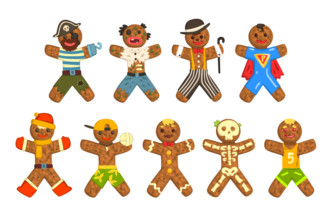 Gingerbread-Men-Wearing-Different-Pirates-Sports-Costumes